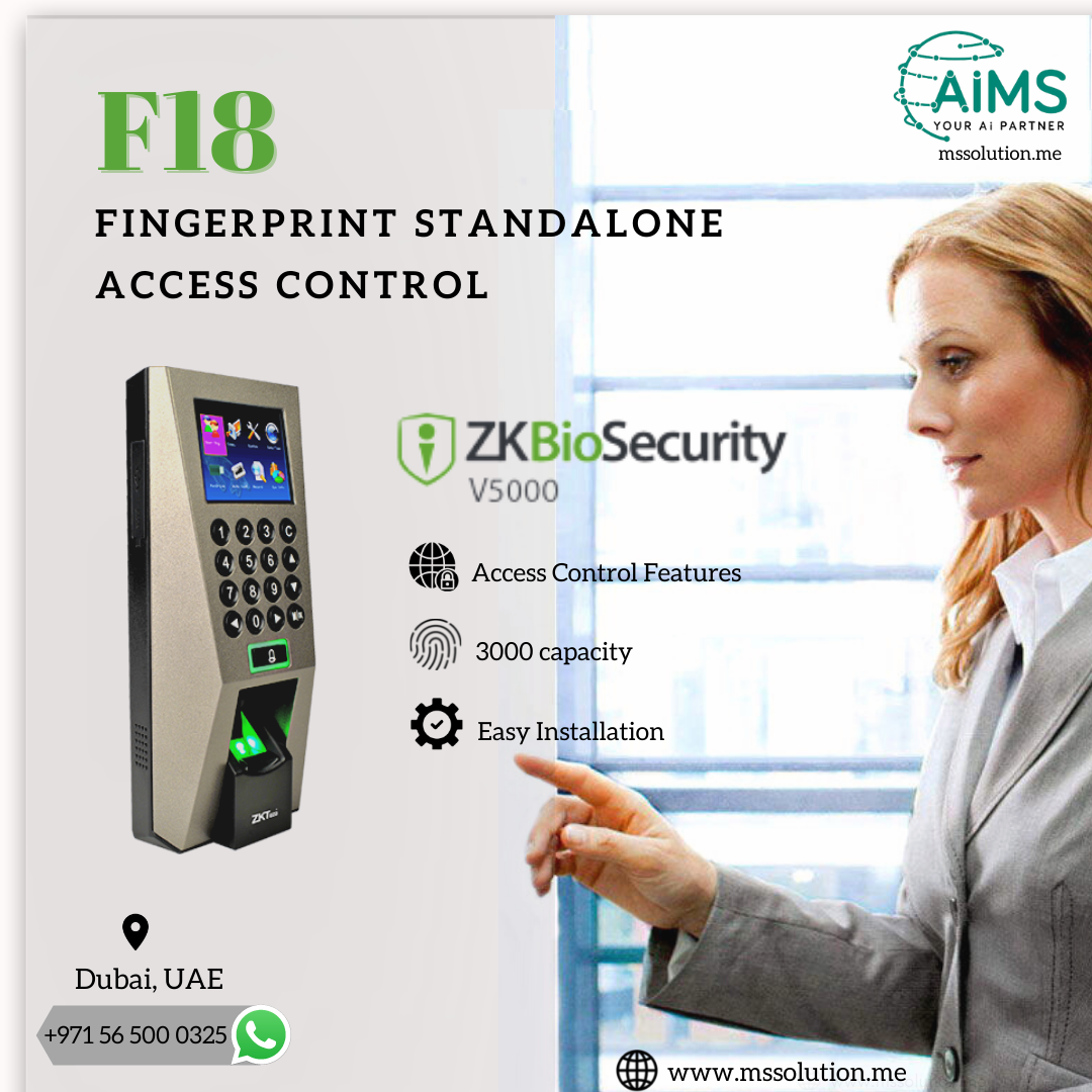 ZKTECO F18 Access Control Dubai | AIMS Security System LLC
